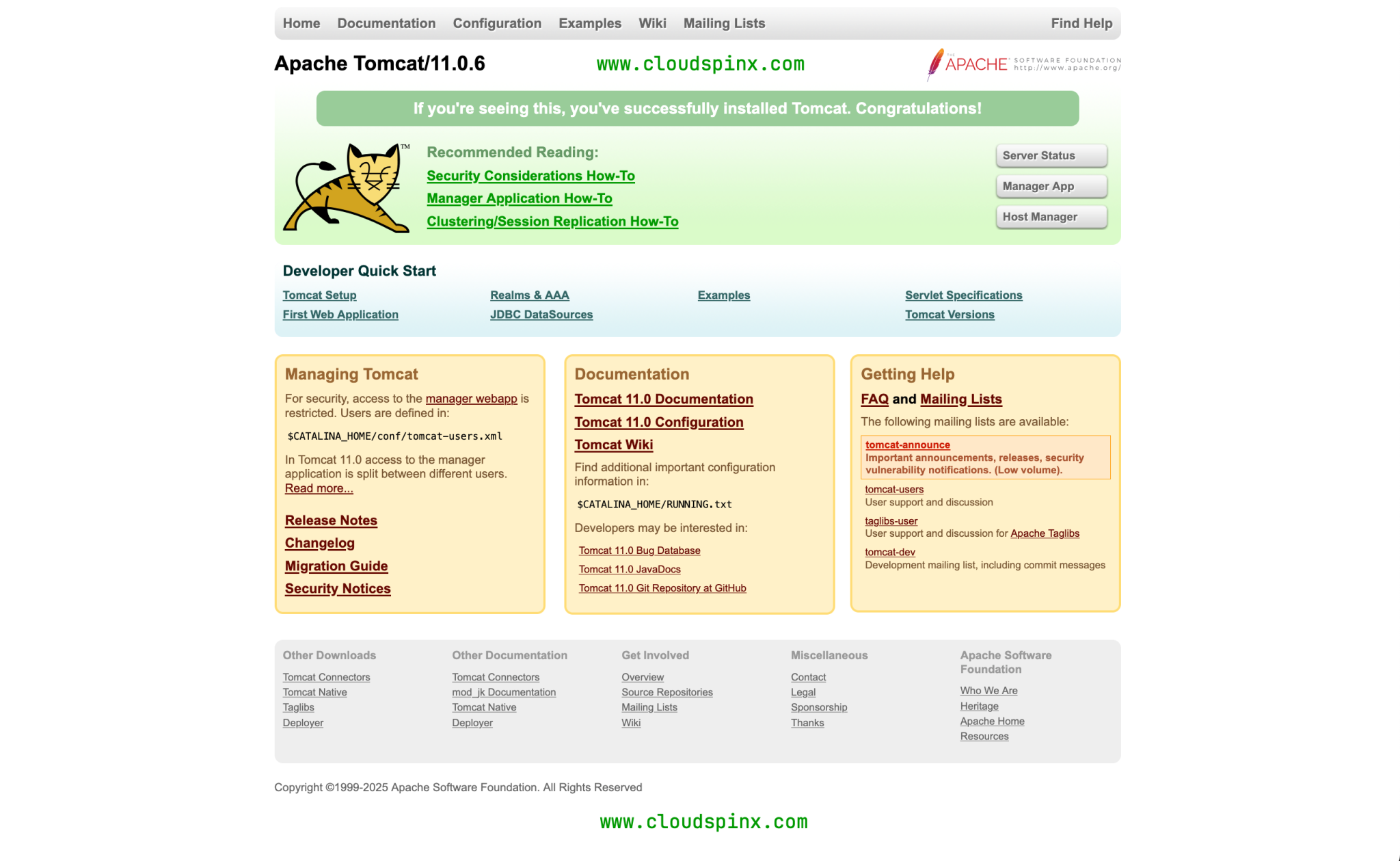 How To Install Apache Tomcat 11 on RHEL 9|CentOS Stream 9 - CloudSpinx