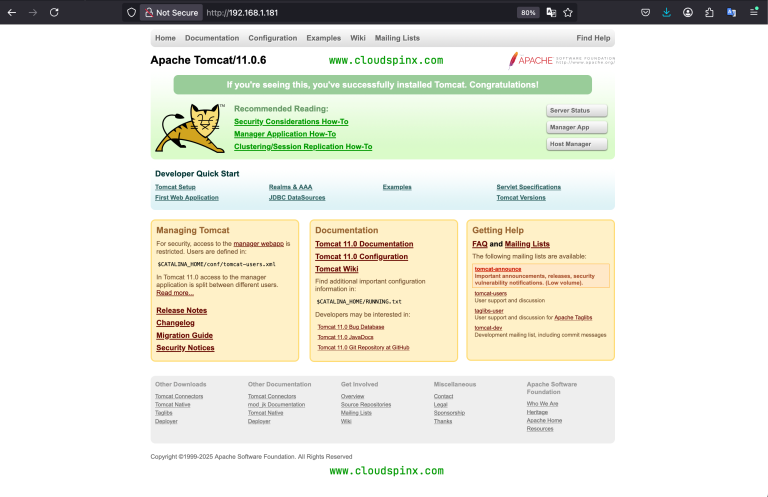 How To Install Apache Tomcat 11 on RHEL 9|CentOS Stream 9 - CloudSpinx