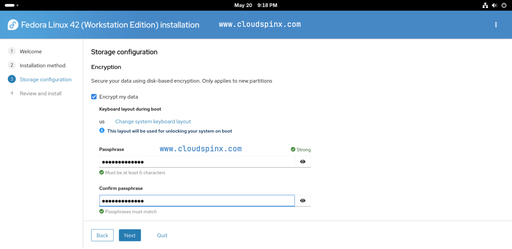 Installing Fedora 42-Step-by-Step Guide With Screenshots - CloudSpinx