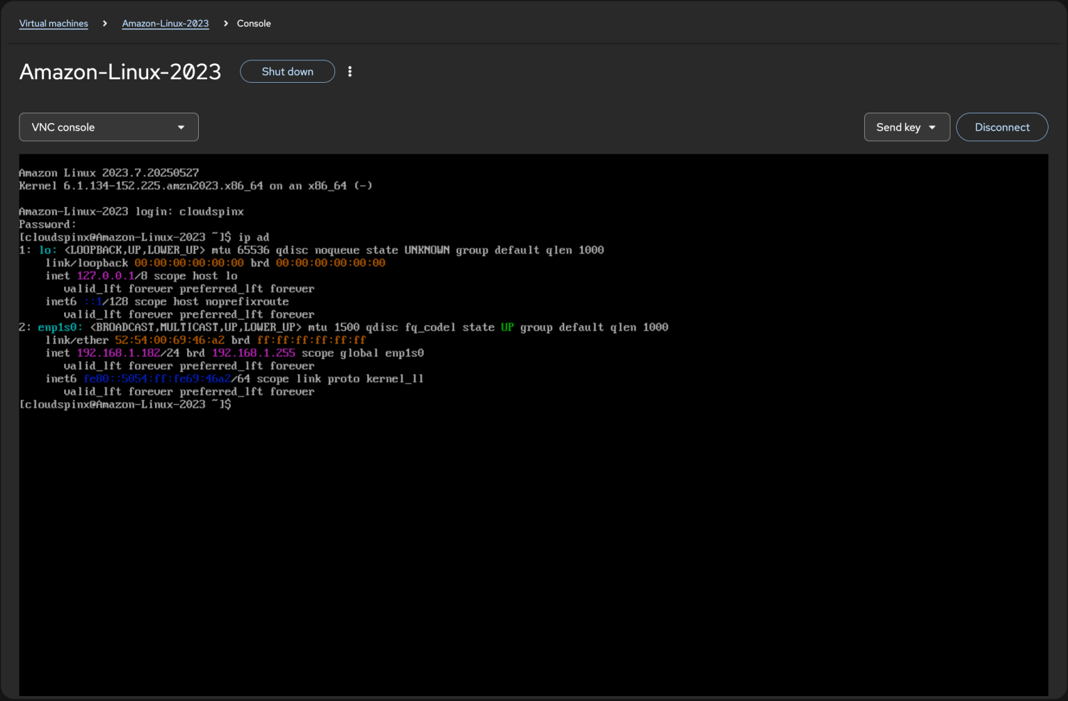 How To Install Amazon Linux 2023 on KVM using QCOW2 Image - CloudSpinx