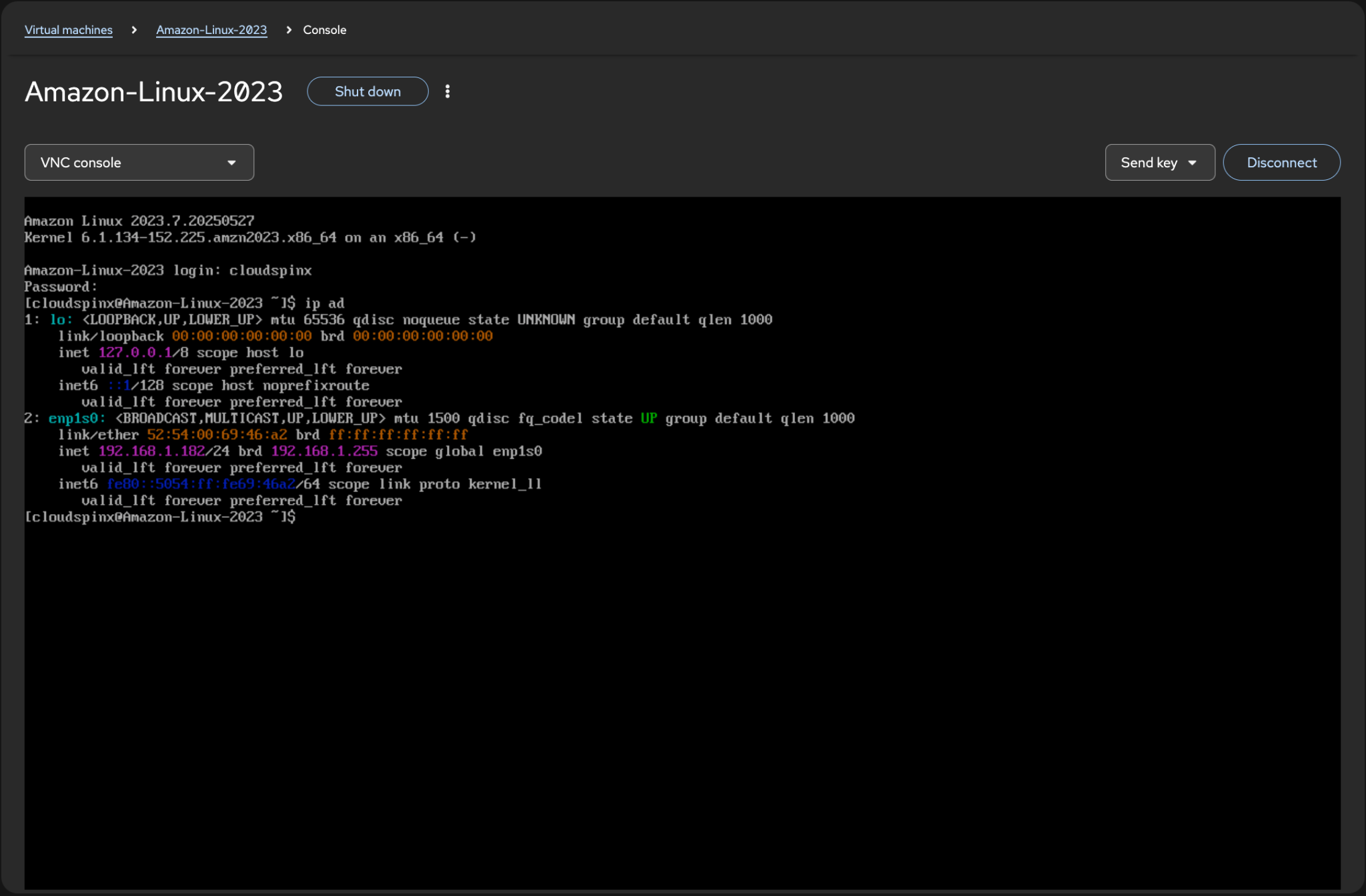 How To Install Amazon Linux 2023 on KVM using QCOW2 Image - CloudSpinx