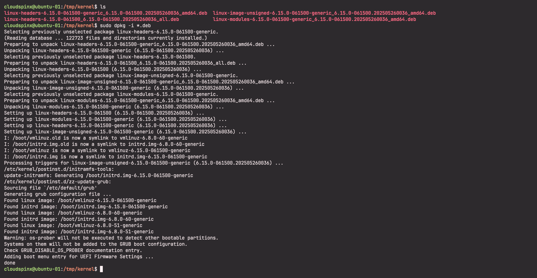 How To Install Linux Kernel 6.15 on Ubuntu 24.04|22.04 - CloudSpinx