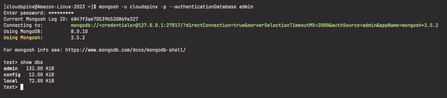 How To Install MongoDB 8.0 on Amazon Linux 2023 - CloudSpinx