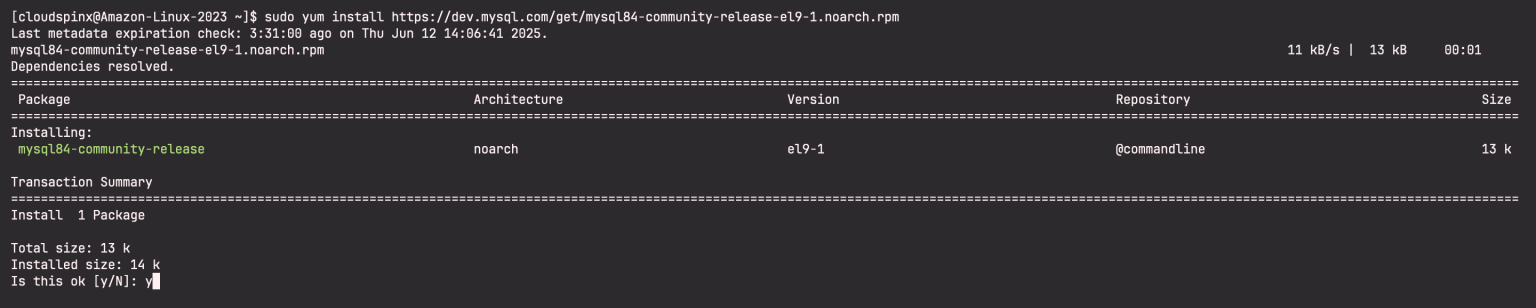 How To Install MySQL 8.4 on Amazon Linux 2023 - CloudSpinx