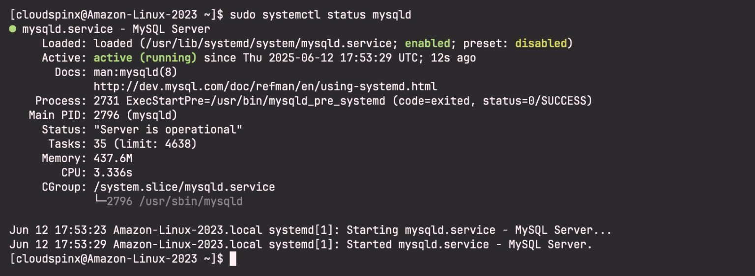 How To Install MySQL 8.4 on Amazon Linux 2023 - CloudSpinx