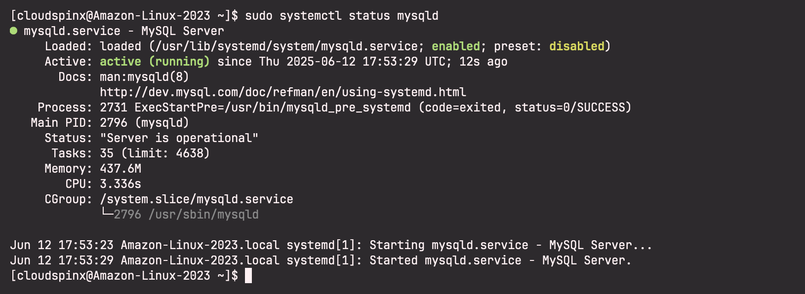 How To Install MySQL 8.4 on Amazon Linux 2023 - CloudSpinx