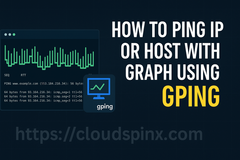 How To Ping IP or Host with Graph using gping - CloudSpinx