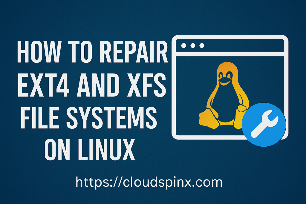 How To Repair ext4 and XFS File systems on Linux - CloudSpinx