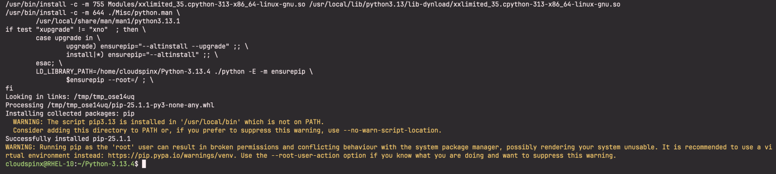 How to Install Python 3.13 on RHEL 10 | AlmaLinux 10 - CloudSpinx