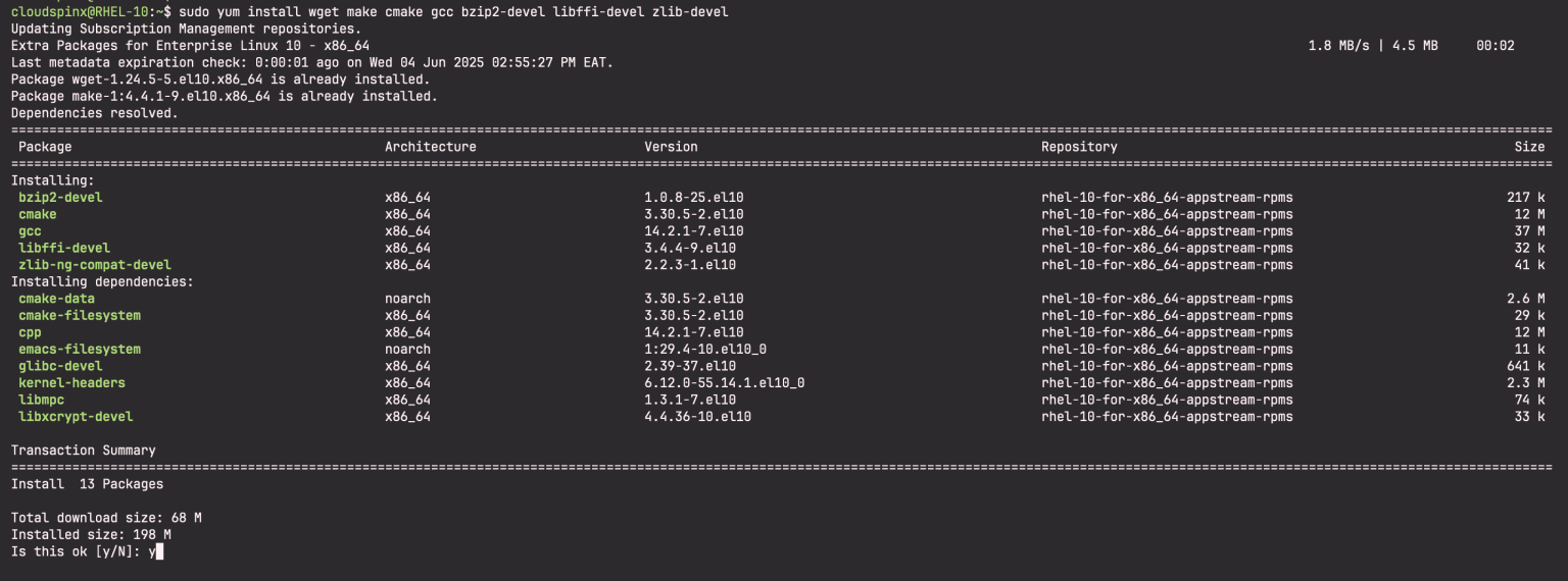 How to Install Python 3.13 on RHEL 10 | AlmaLinux 10 - CloudSpinx