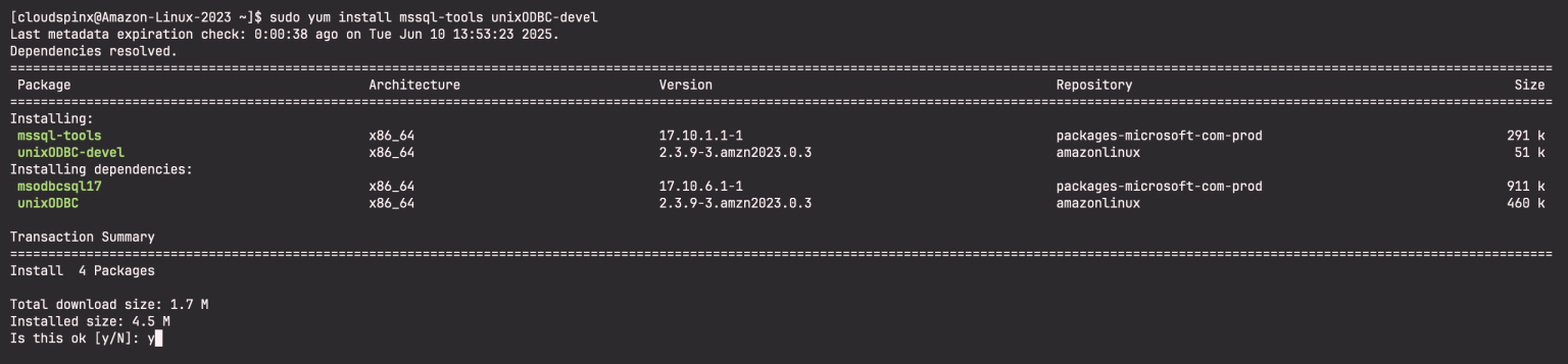 Install Microsoft SQL Server 2022 on Amazon Linux 2023 - CloudSpinx