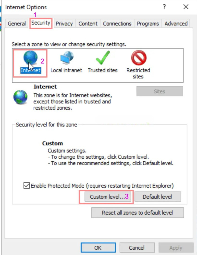 Fix "current security settings do not allow this file to be downloaded ...