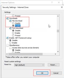 Fix "current security settings do not allow this file to be downloaded" in Internet Explorer ...