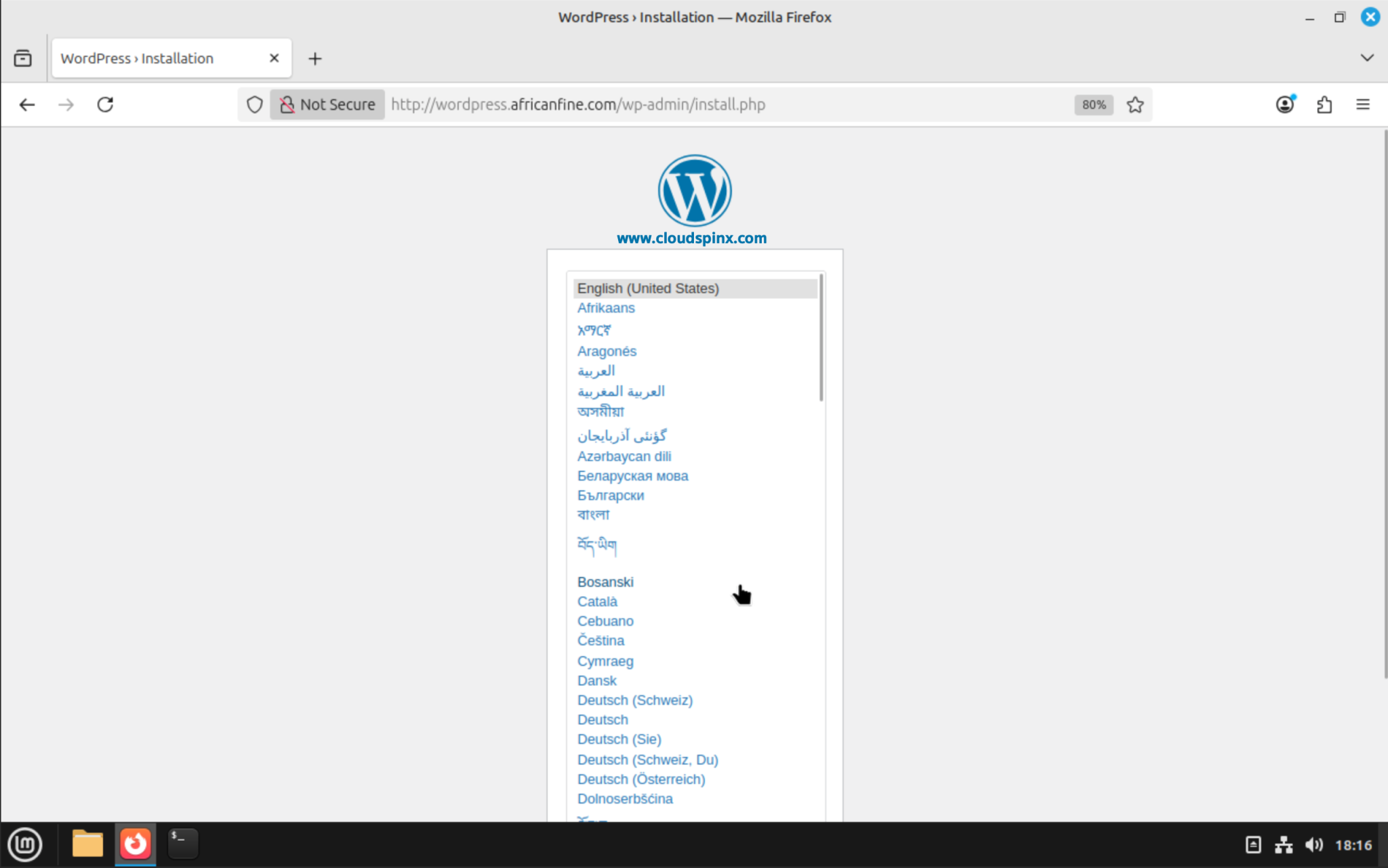 How To Install Wordpress on Linux Mint 22 - CloudSpinx