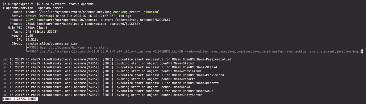 How To Install and Configure OpenNMS on RHEL 9/ CentOS Stream 9 - CloudSpinx
