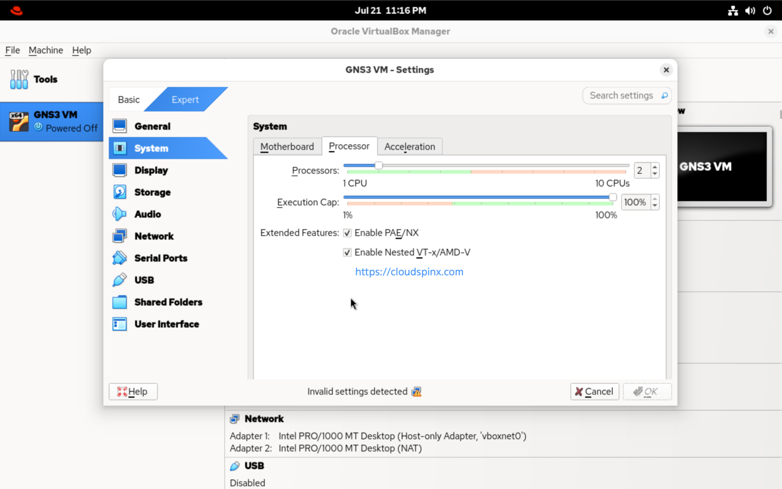How To Run GNS3 VM on Oracle VirtualBox - CloudSpinx