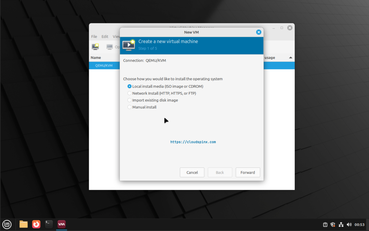 Install KVM with Virt-Manager on Linux Mint 22 - CloudSpinx