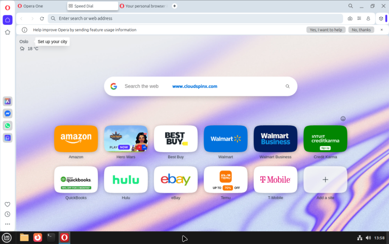 Install Opera Web Browser on Linux Mint 22 - CloudSpinx
