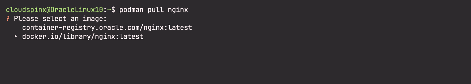 How To Install Podman on Oracle Linux 10 / RHEL 10 - CloudSpinx