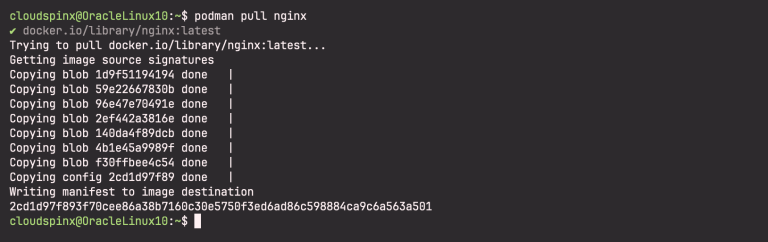 How To Install Podman on Oracle Linux 10 / RHEL 10 - CloudSpinx