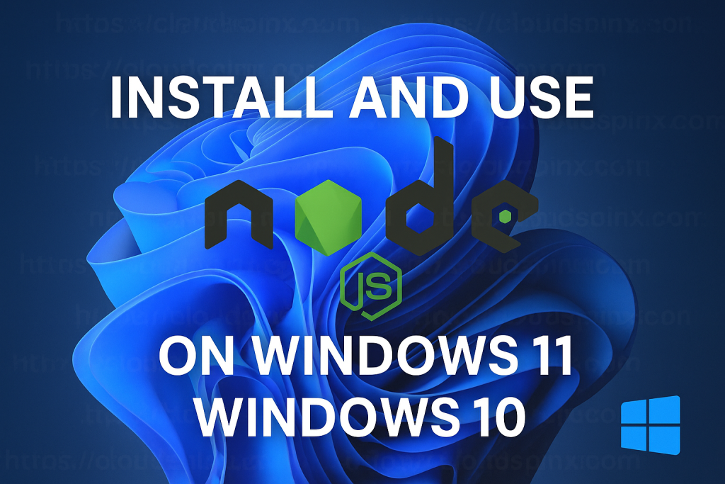 Install and Use Node.js on Windows 11 / Windows 10 - CloudSpinx