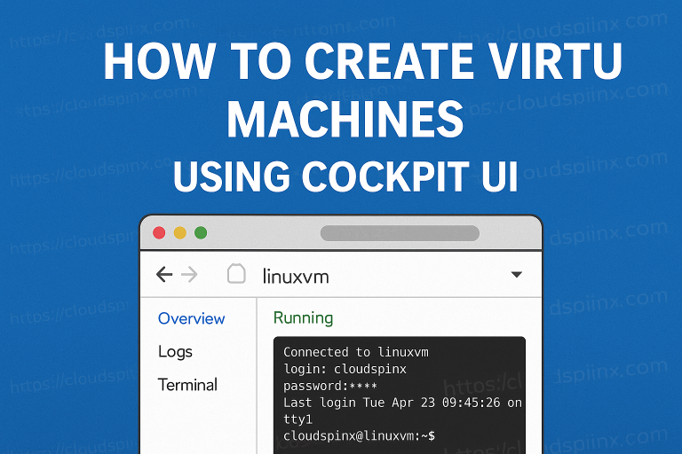 How to Create Virtual Machines using Cockpit UI - CloudSpinx