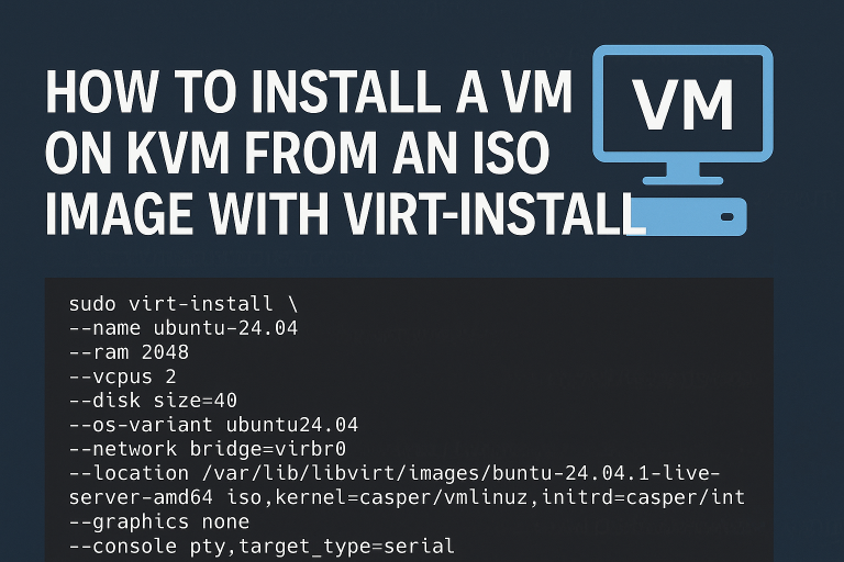 How to Install a VM on KVM from an ISO image with virt-install - CloudSpinx