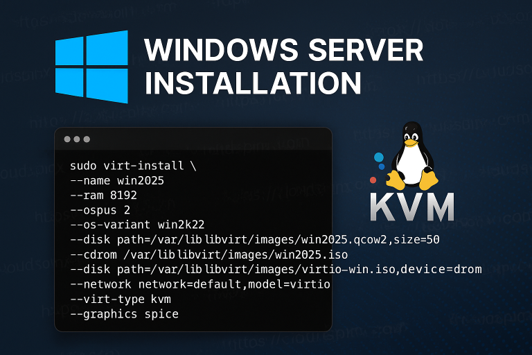 Windows Server Installation On Kvm Using Virt Install Cloudspinx