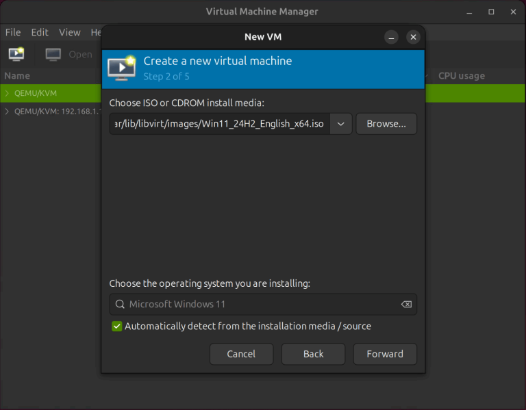 Windows 11 Installation on KVM with Virt-Manager - CloudSpinx