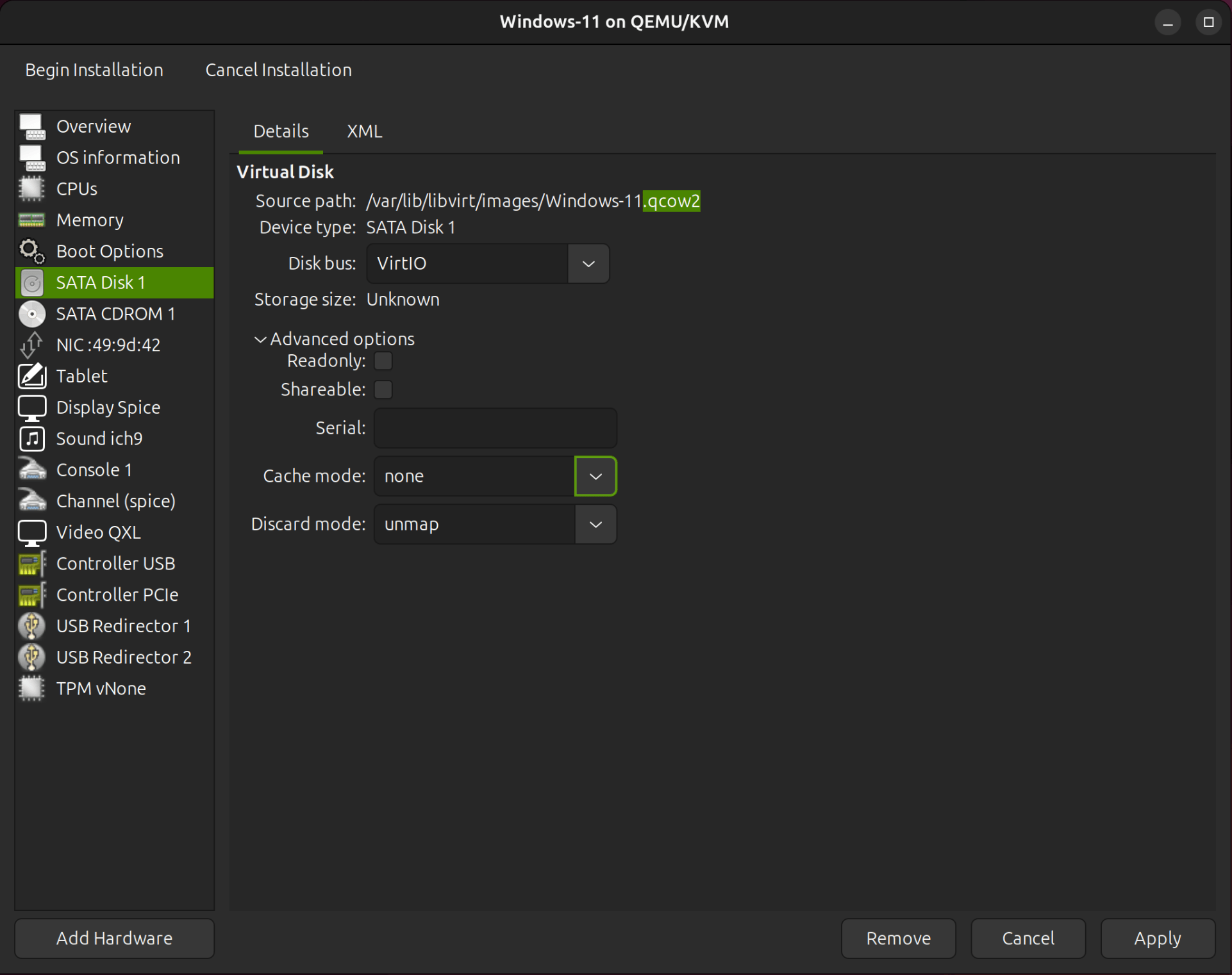 Windows 11 Installation on KVM with Virt-Manager - CloudSpinx