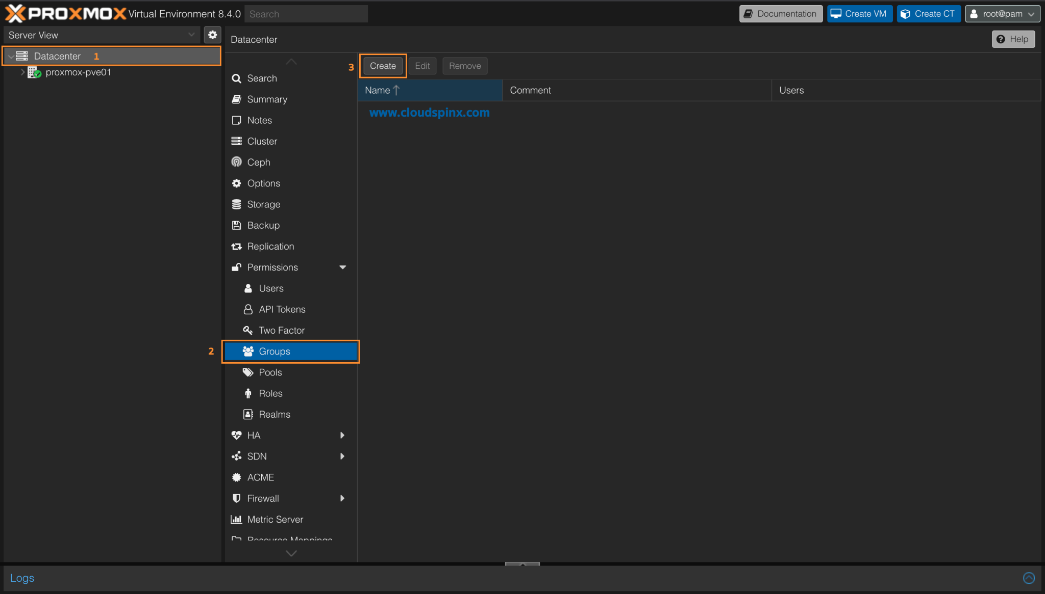 Create Users, Groups and Assign Permissions in Proxmox VE - CloudSpinx