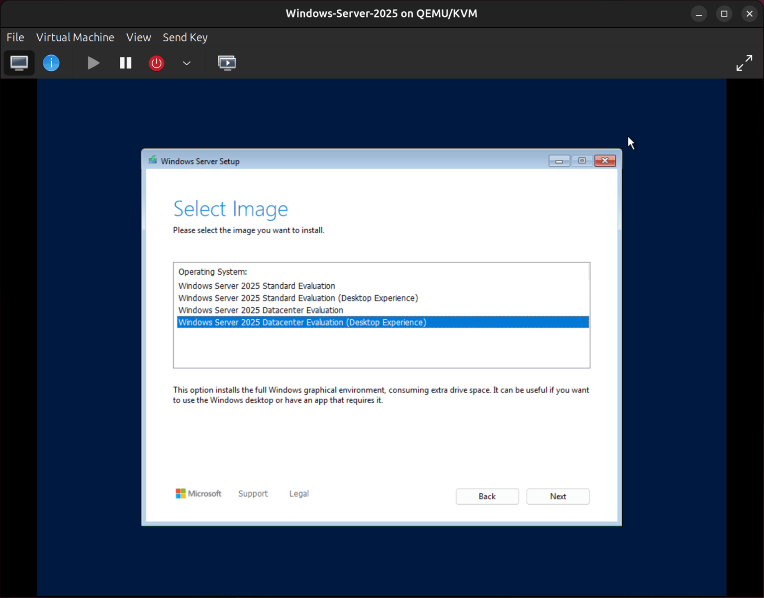 Windows Server 2025 Installation on KVM with Virt-Manager - CloudSpinx