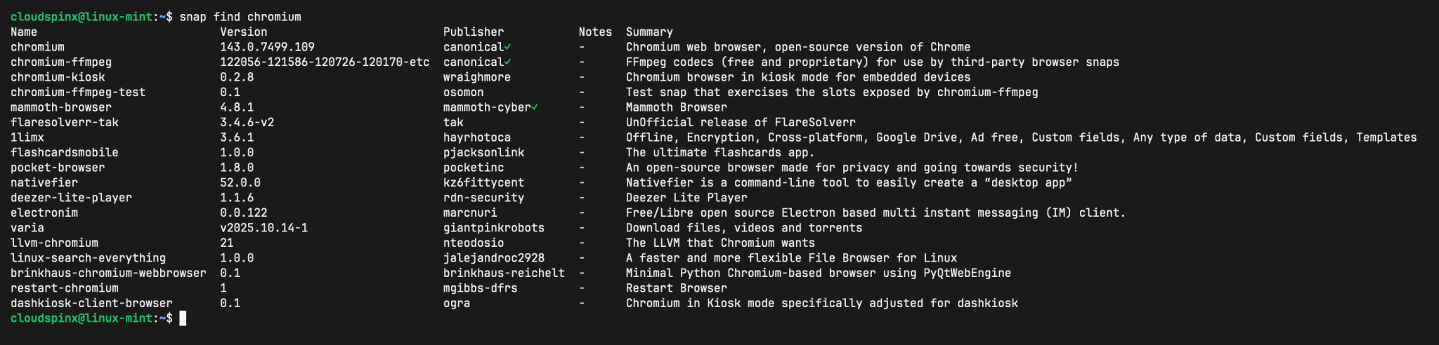How To Install and Use Snap in Linux Mint 22 - CloudSpinx